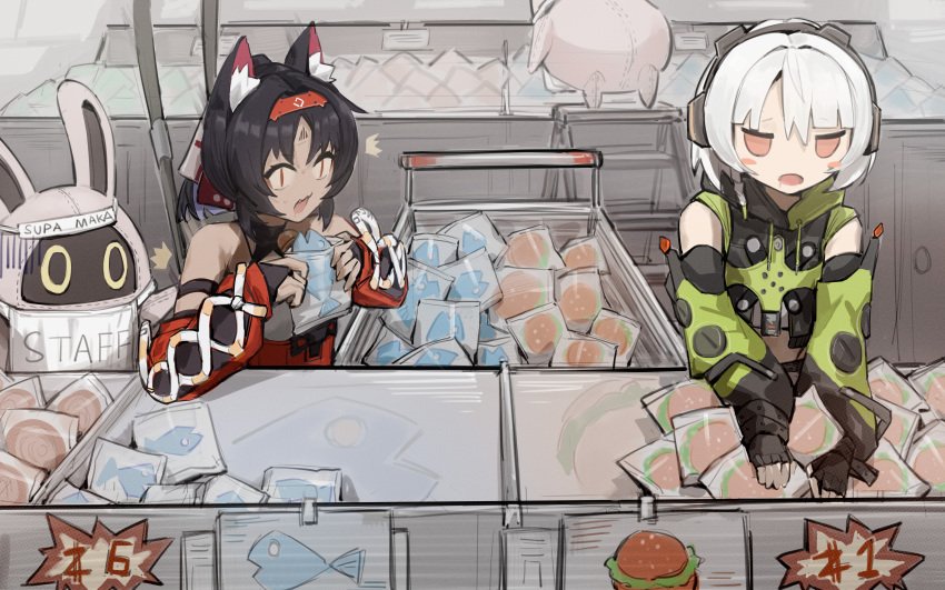 Safebooru - 2girls absurdres anby demara animal ear fluff animal ears bangboo (zenless zone zero ...