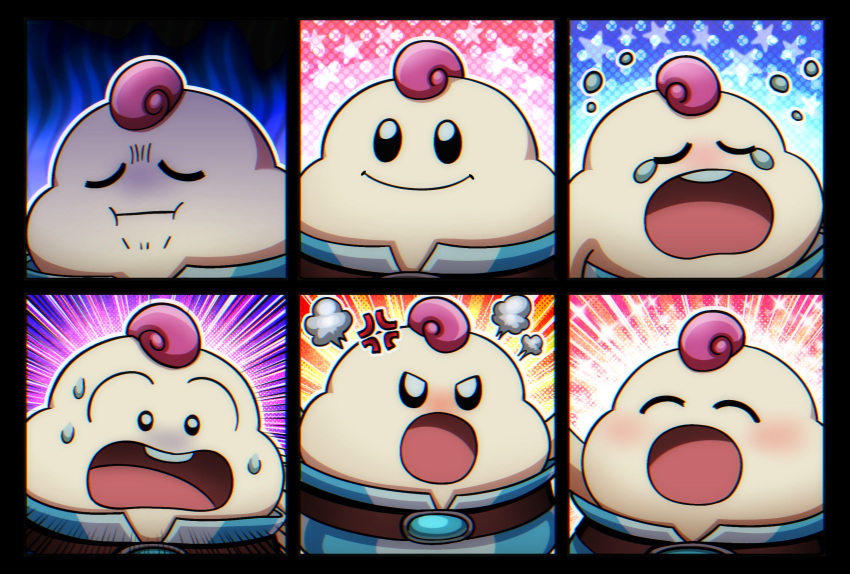 Safebooru - 1boy :i :o anger vein closed eyes closed mouth commentary ...