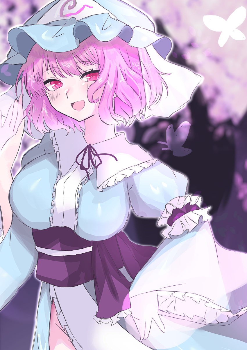 Safebooru - 1girl absurdres blue hat blue kimono hat highres japanese clothes kashiwara mana ...