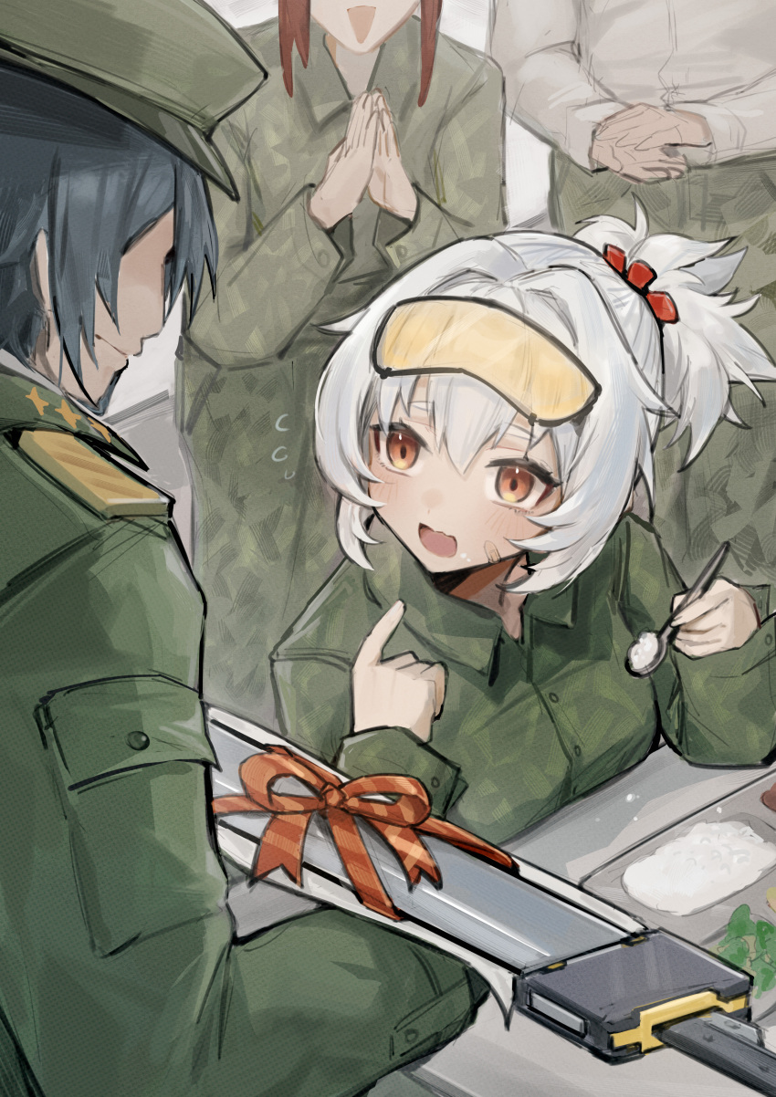 Safebooru - 1boy 1girl 2others absurdres brown eyes dodo (yatotoyatoto ...