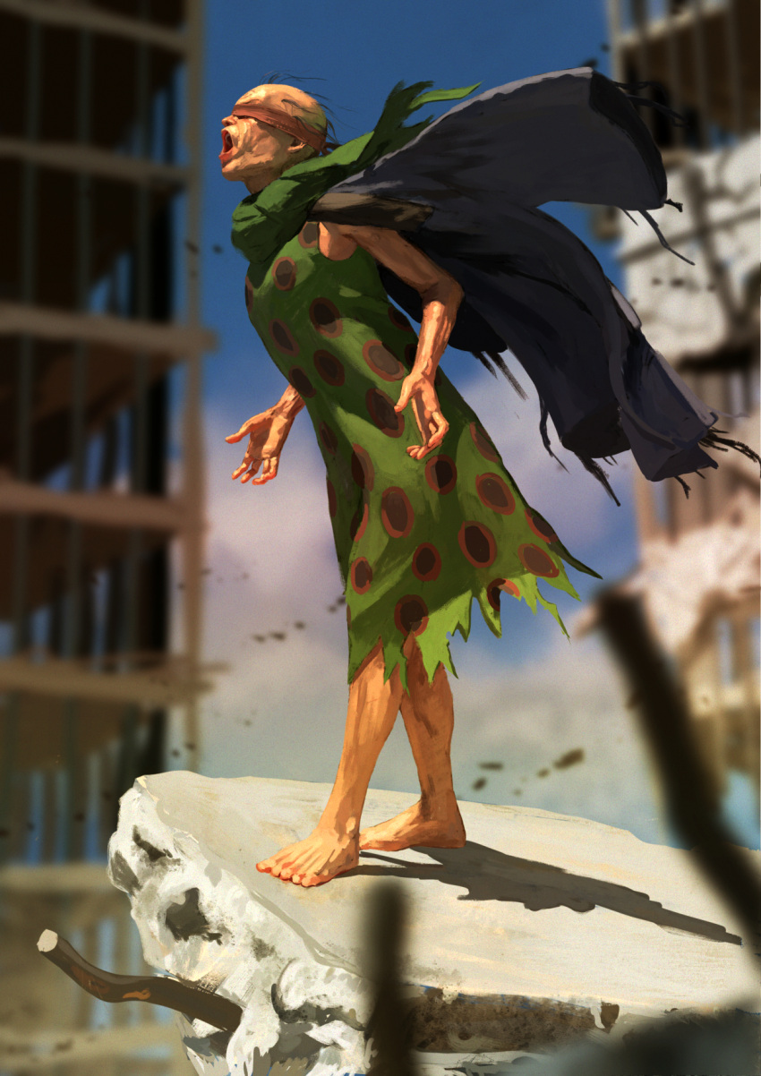 Safebooru - 1boy akira (manga) bald barefoot birdman (akira) blindfold ...