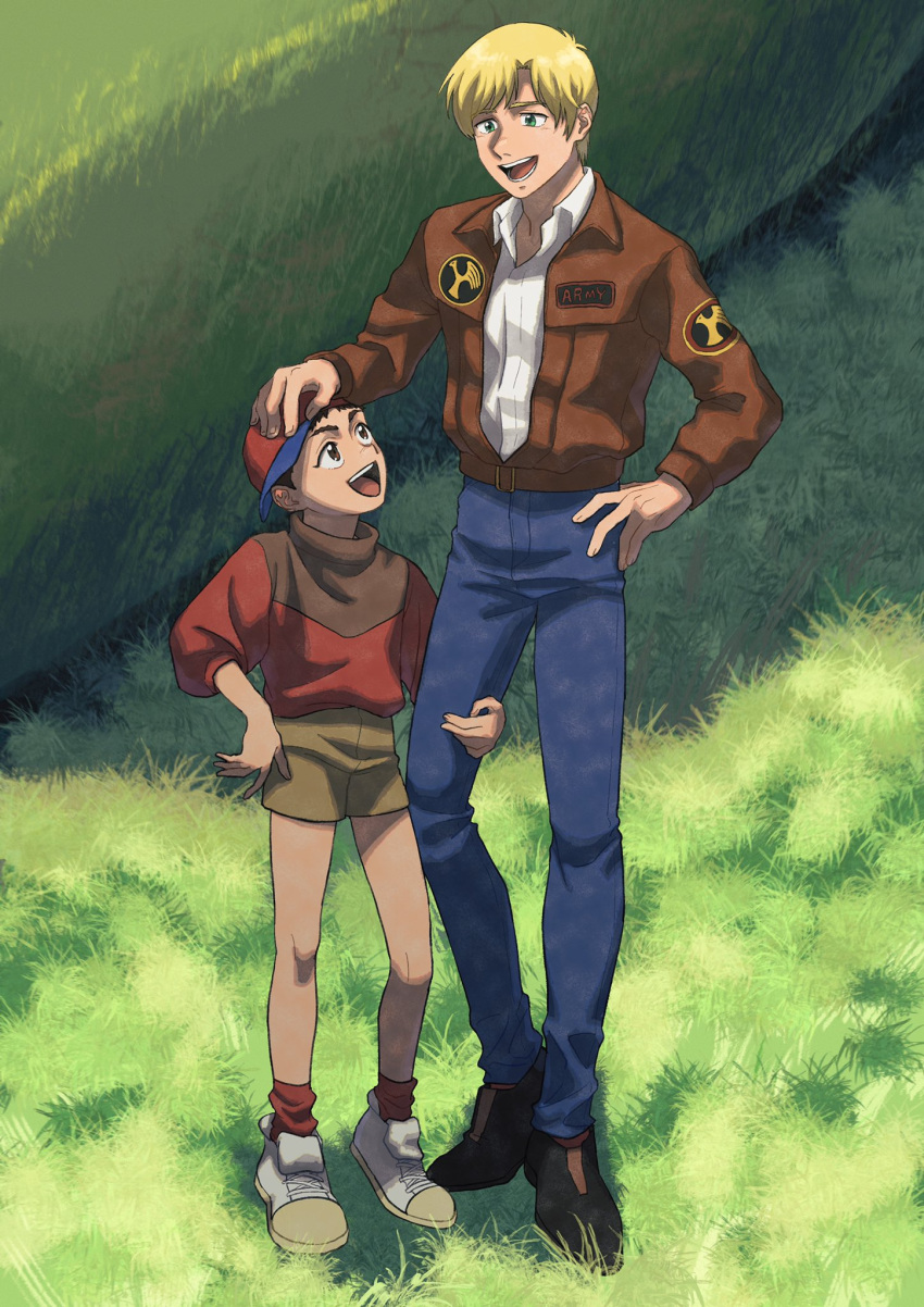 Safebooru - 2boys alfred izuruha bernard wiseman black hair blonde hair ...