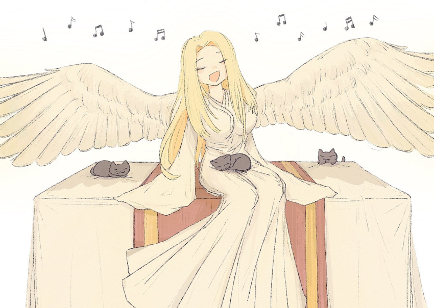 Safebooru - 1girl altar ama kaijin animal animal on lap black cat black ...