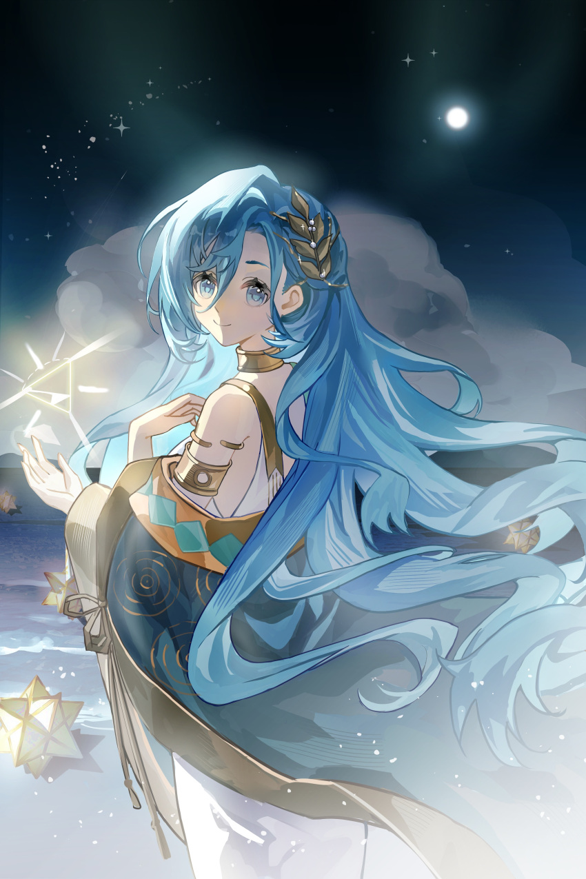 Safebooru - 1girl 37 (reverse:1999) absurdres ancient greek clothes armlet backlighting bare ...