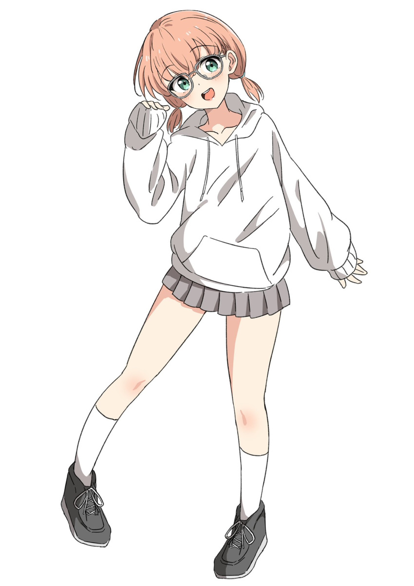 Safebooru - 1girl :d ankle socks aqua eyes bien (djpwjd1) blush ...