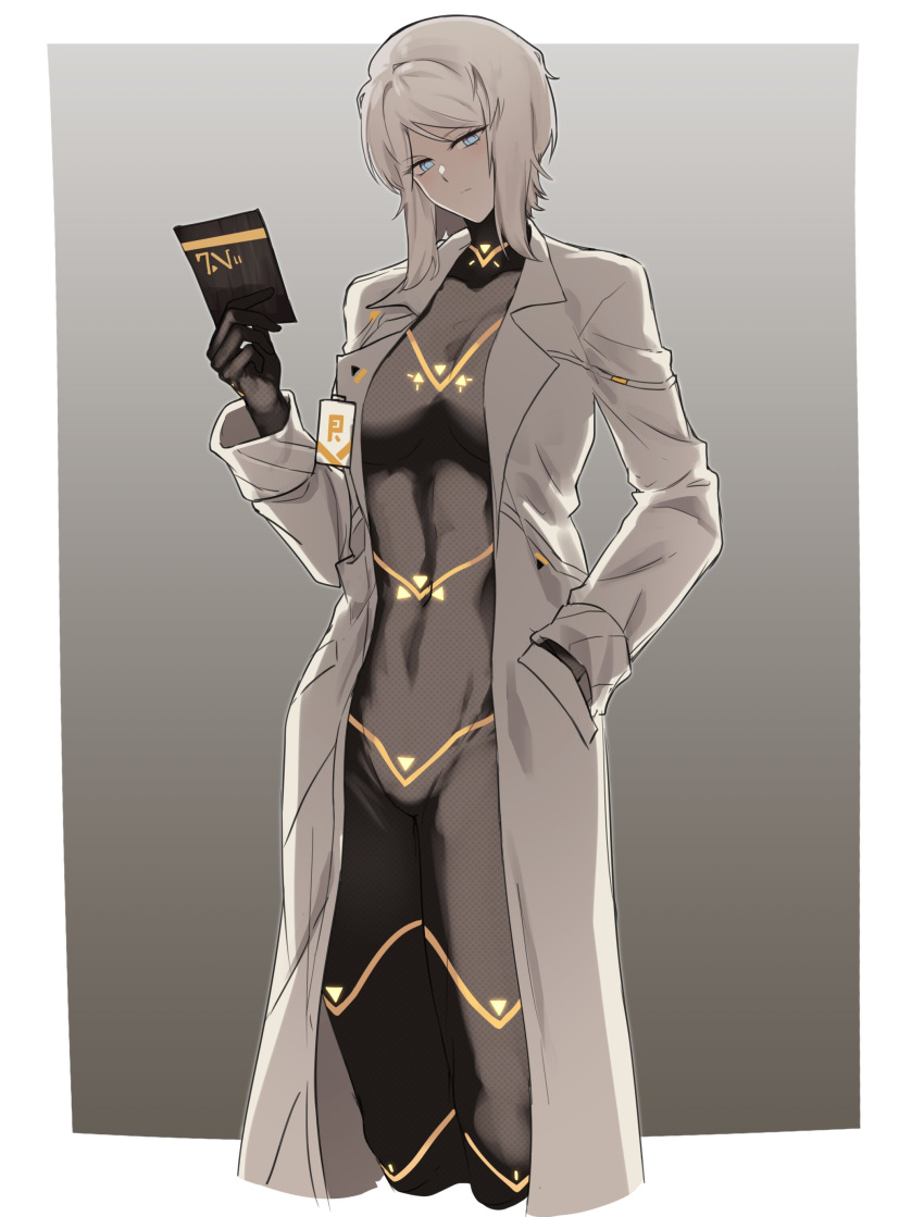 Safebooru - 1girl absurdres black bodysuit blue eyes bodysuit card cesara (project moon) cesara ...