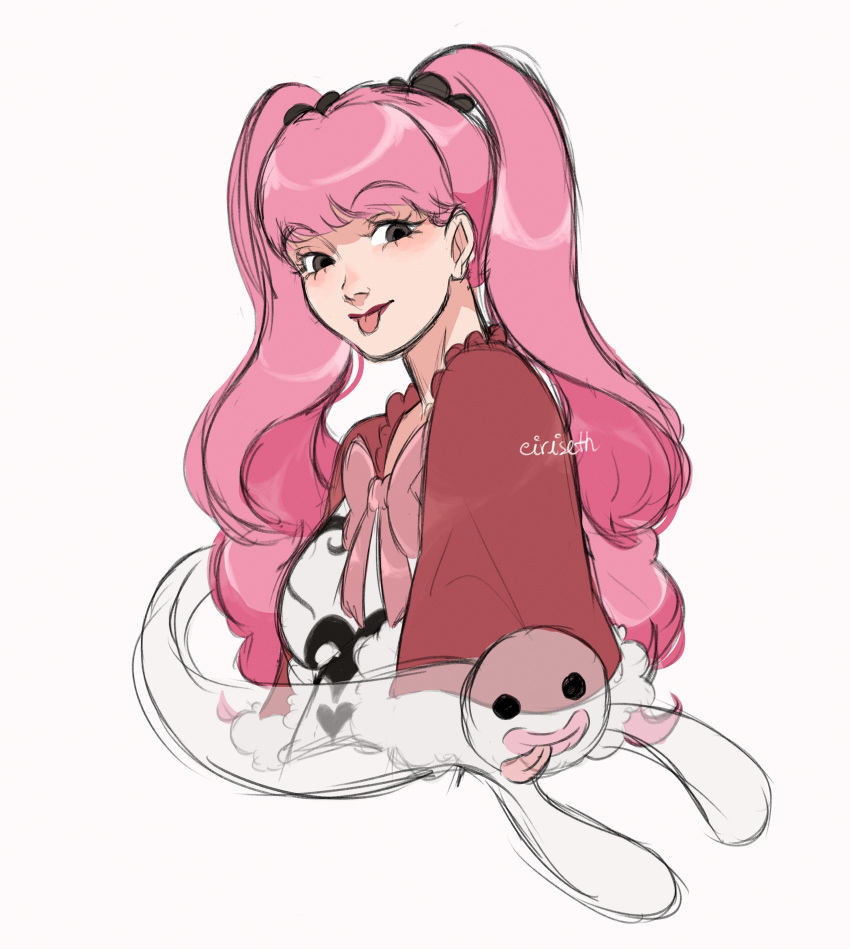 Safebooru - 1girl absurdres blunt bangs bow capelet commentary cropped torso eiriseth ghost ...