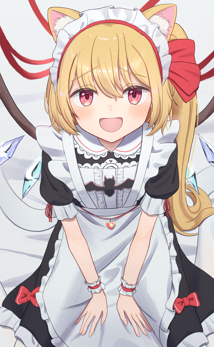 Safebooru - 1girl absurdres alternate costume animal ear fluff animal ears apron beckody black ...