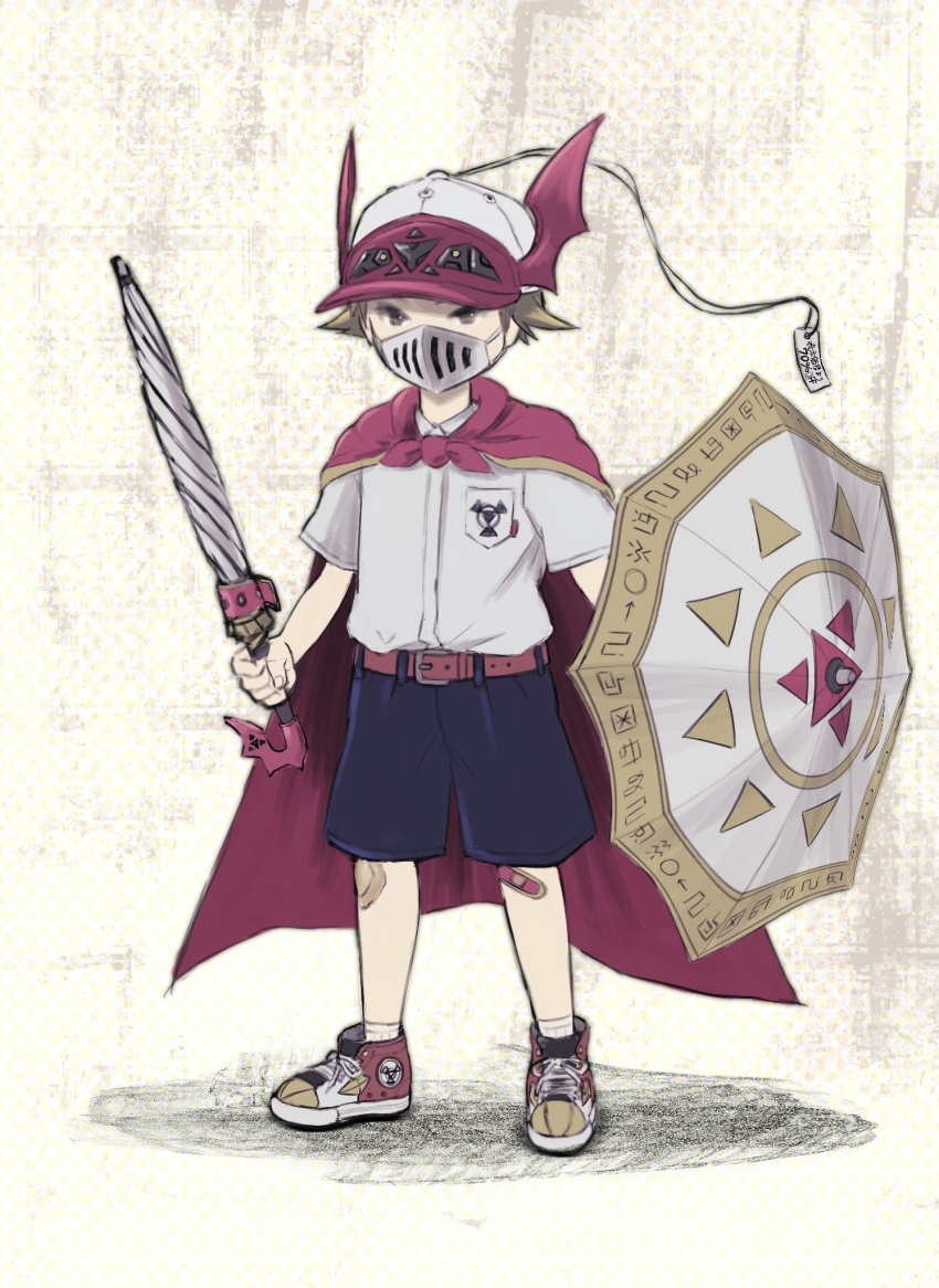 Safebooru - 1boy baseball cap black shorts brown hair cosplay digimon ...