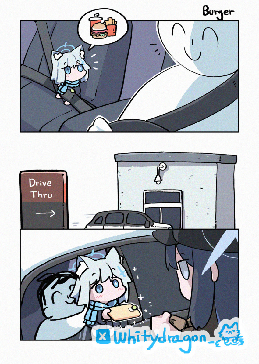 Safebooru - 1boy 2girls animal ear fluff animal ears blue archive blue ...