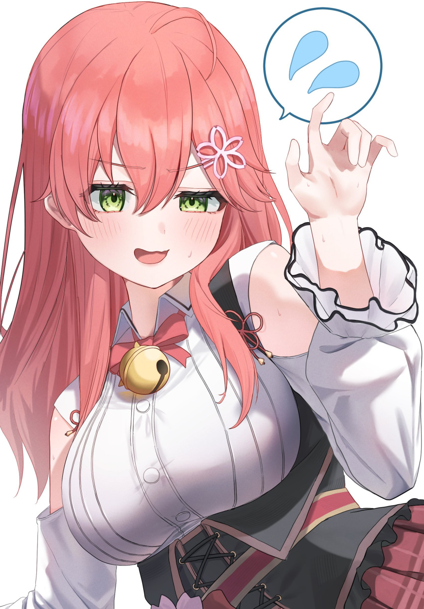 Safebooru 1girl Absurdres Ahoge Bell Blush Bodice Bow Bowtie Breasts 7139