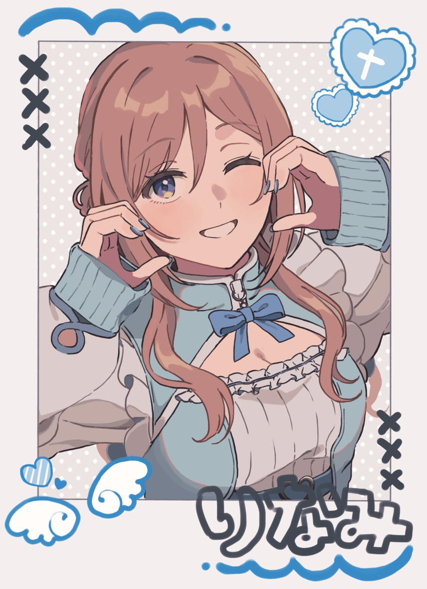 Safebooru - bow bowtie brown hair gakuen idolmaster hair bun highres himesaki rinami idolmaster ...