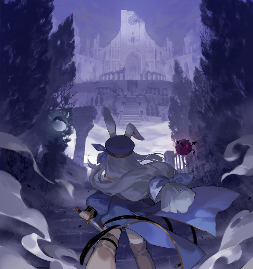 Safebooru - 1girl animal ears artist request blue coat blue hat celia ...