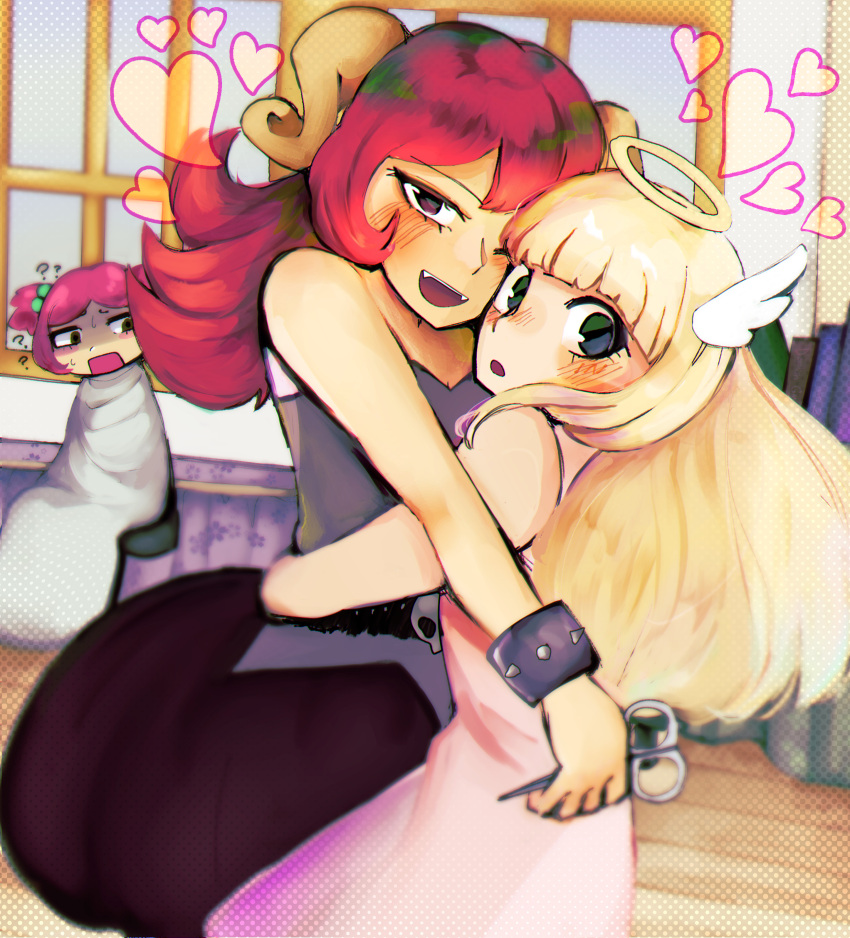 Safebooru - 2girls absurdres angel angel (devilish hairdresser) angel and devil blonde hair ...