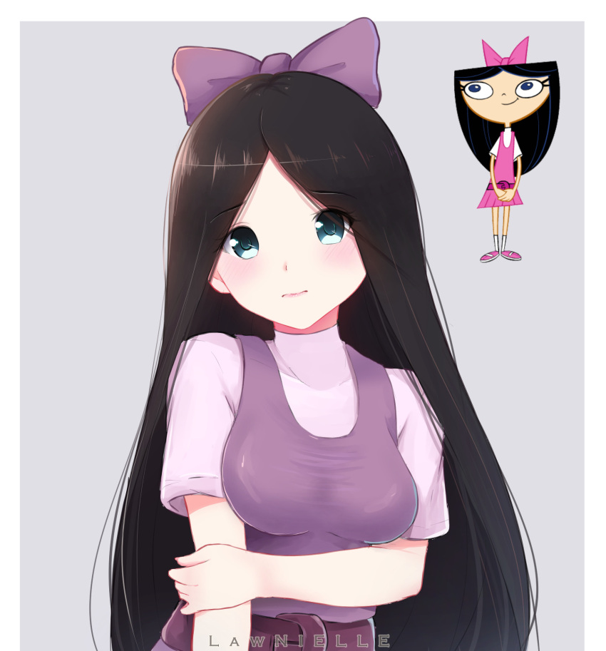 Safebooru 1girl Animification Belt Black Hair Blue Eyes Bow Breasts 2123