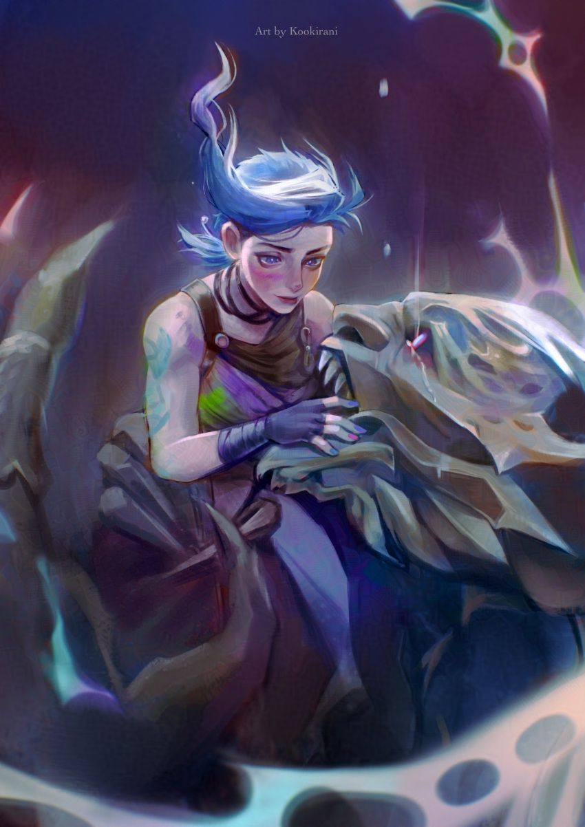 Safebooru - 1girl absurdres arcane: league of legends arcane jinx artist name bare shoulders ...