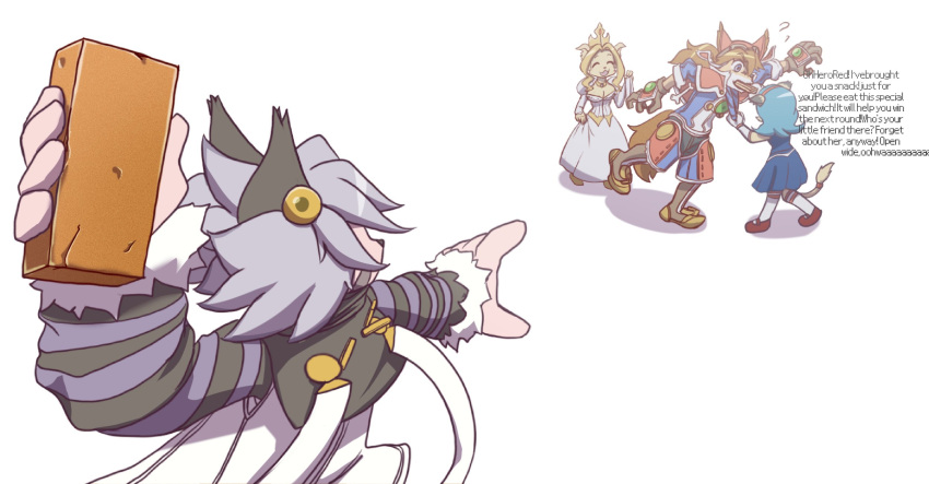 Safebooru - 1boy 3girls cat throwing a brick (meme) elh melizee fur ...