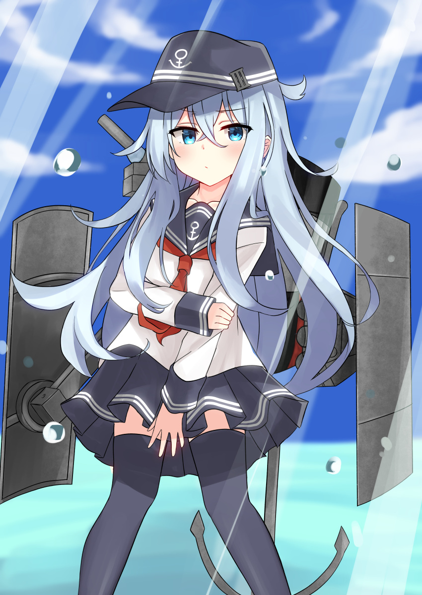 Safebooru - 1girl absurdres anchor anchor symbol black legwear black sailor collar black skirt ...