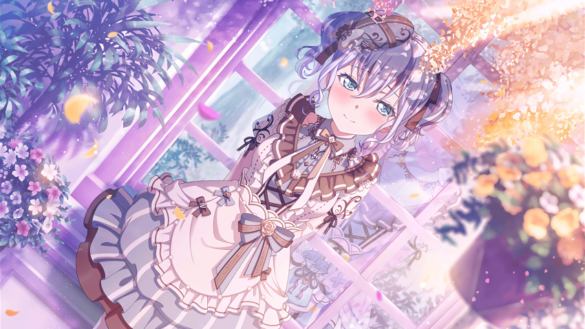 Safebooru - 1girl absurdres arms behind back bang dream! blue eyes blush breasts closed mouth ...