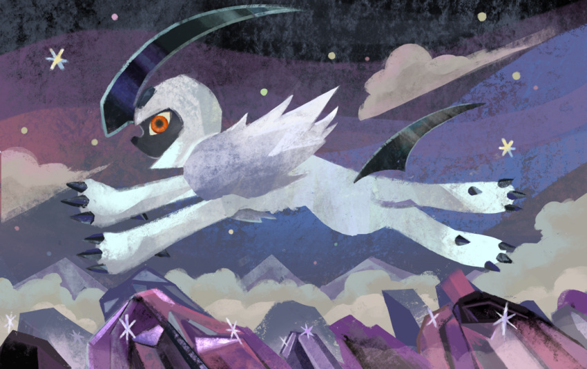 Safebooru - absol animal focus clouds contest winner from side horns ...