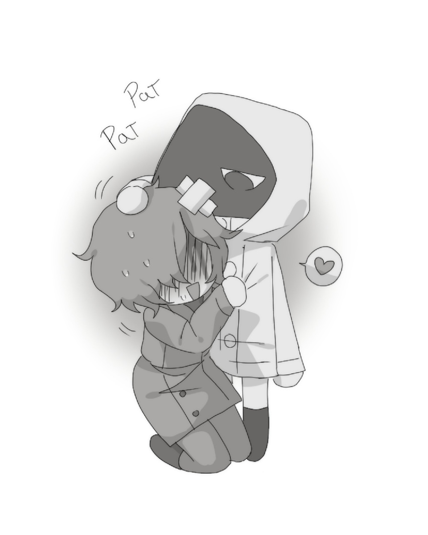 Safebooru - 1boy 1girl absurdres bleeding blood blood from forehead blush coat deliriumcenter ...