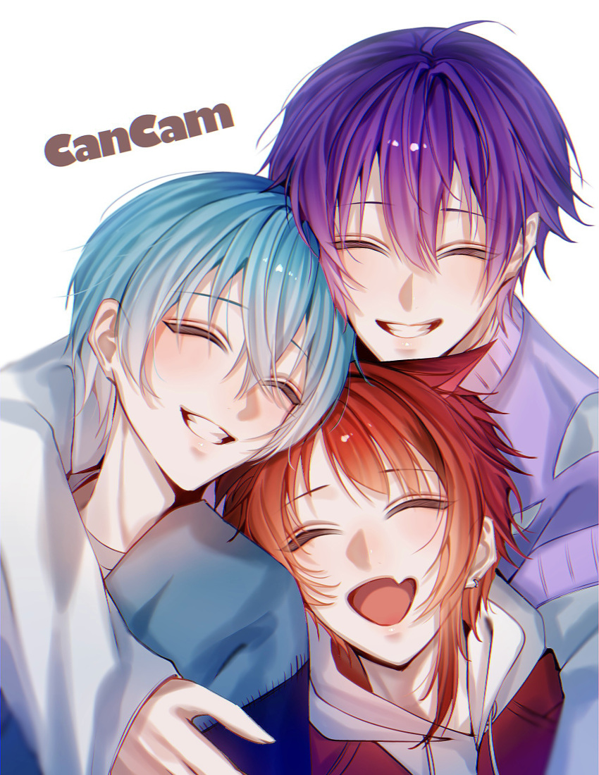 Safebooru - 3boys animal ears arm on another's shoulder bimigohan16 ...