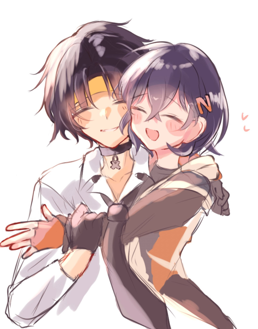 Safebooru - 1boy 1girl asaba harumasa belle (zenless zone zero) black hair black jacket black ...