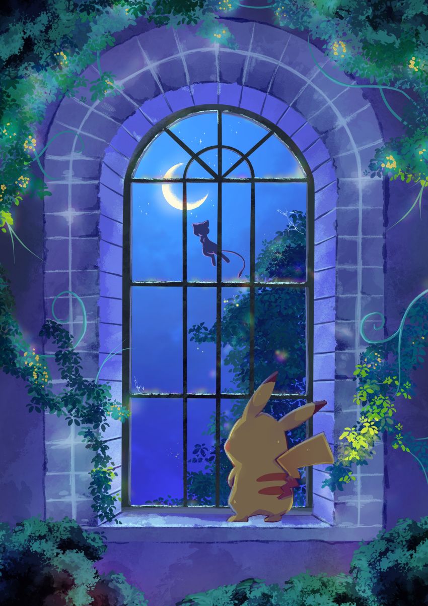 Safebooru - absurdres commentary request crescent moon from behind ...