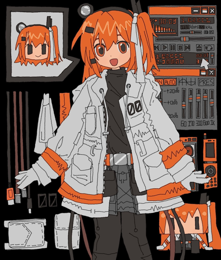 Safebooru - 1girl a.i. voice adachi rei arms at sides audio jack belt ...