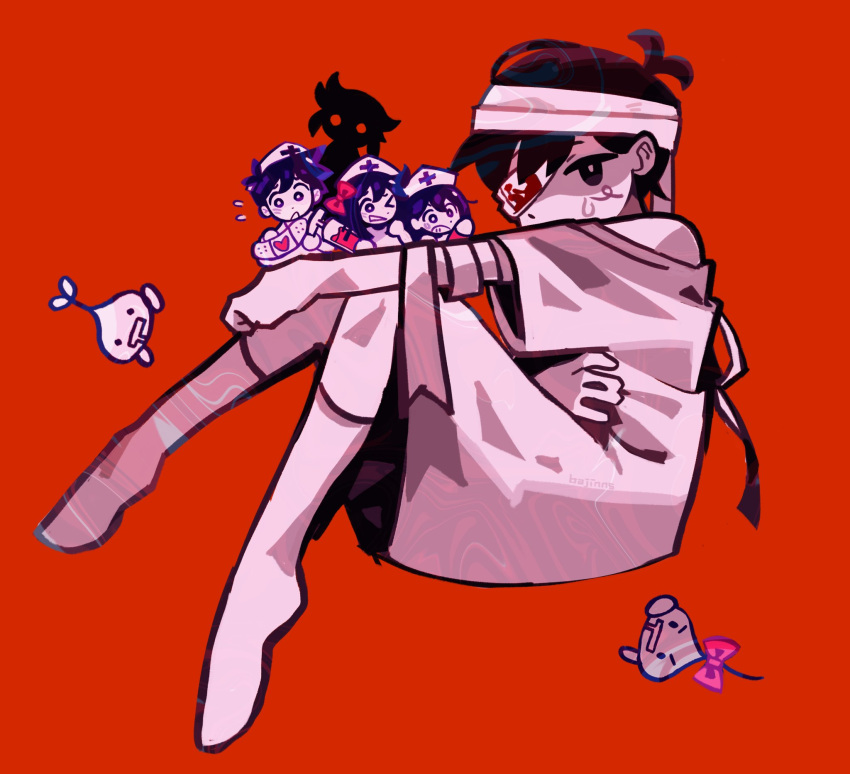 Safebooru - 1girl 4boys antenna hair aubrey (headspace) (omori) aubrey ...