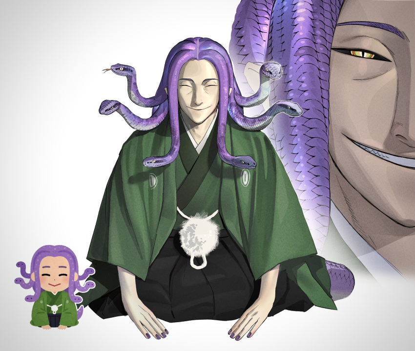 Safebooru - 1boy black sclera coat colored sclera green coat green ...