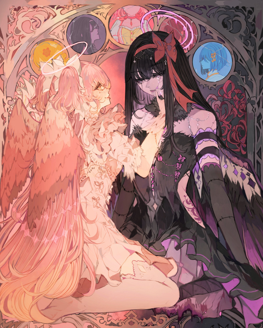 Safebooru - 2girls absurdres adapted costume akemi homura akemi homura (magical girl) akuma ...