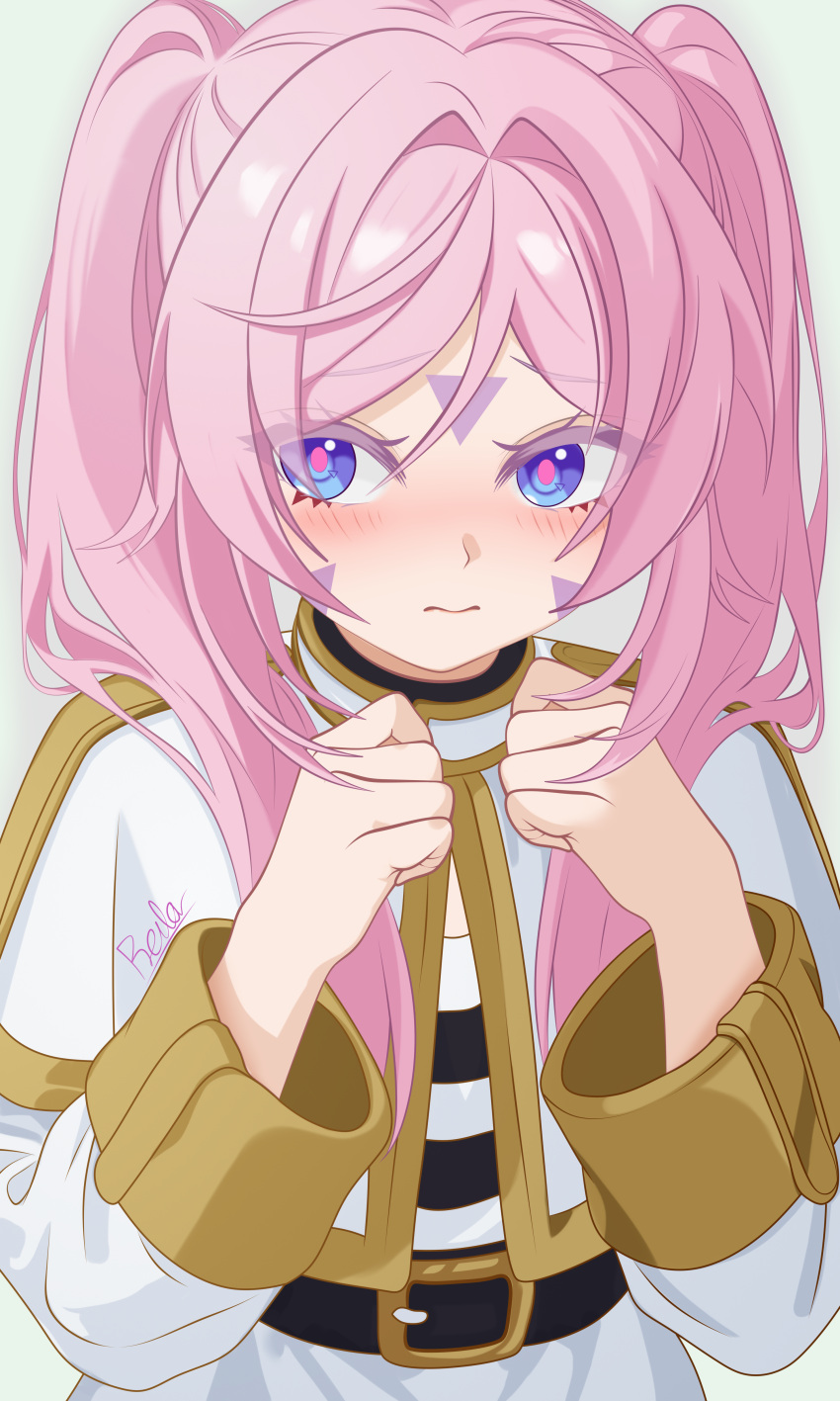 Safebooru - 1girl absurdres alternate costume alternate hairstyle belt black belt blue eyes ...