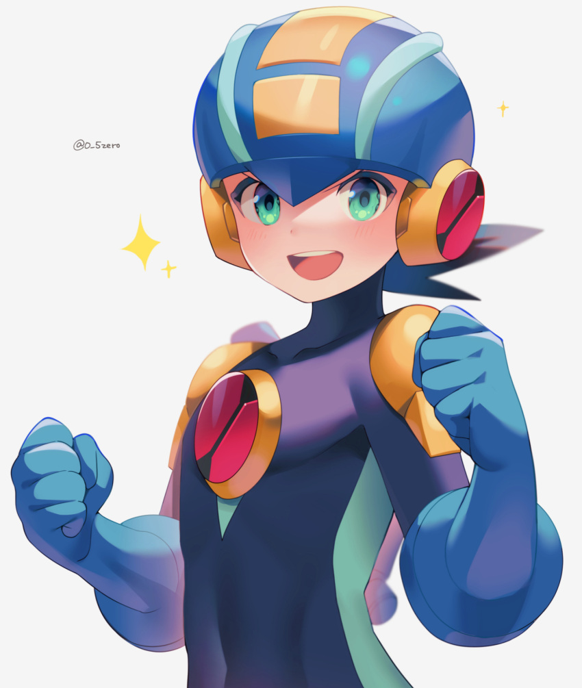 Safebooru - 1boy :d blue bodysuit blue helmet blush bodysuit brown hair ...