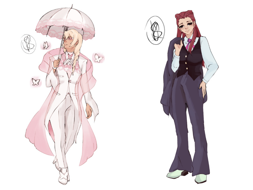 Safebooru - 1boy 1girl ace attorney apollo justice: ace attorney black eyes black vest blonde ...