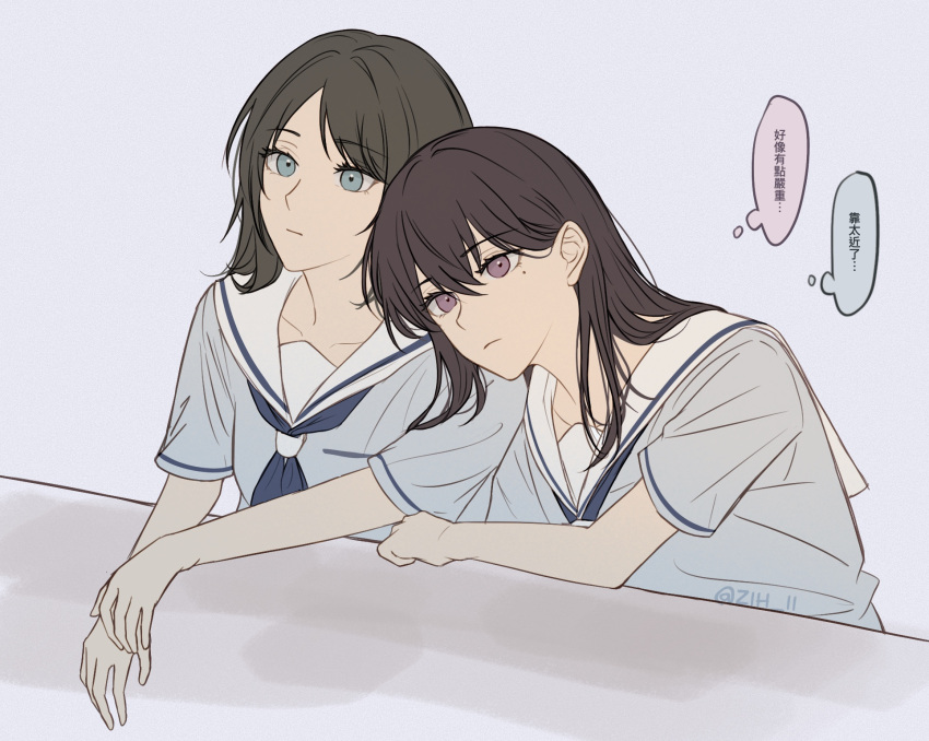 Safebooru - 2girls bang dream! bang dream! it's mygo!!!!! black hair blue eyes blue neckerchief ...