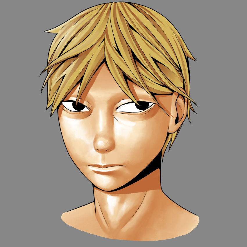 Safebooru 1boy Absurdres Bags Under Eyes Blonde Hair Dreamscreep Grey 0437