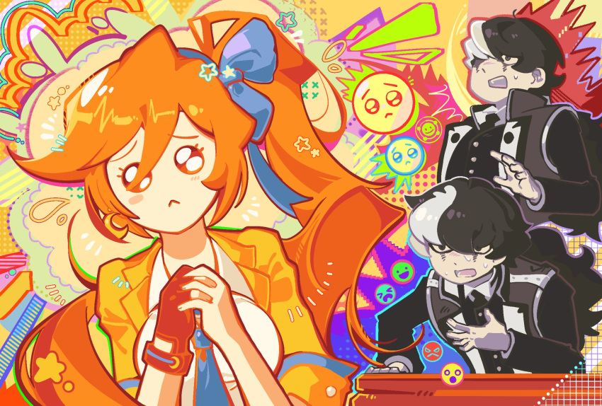 Safebooru - 1boy 1girl ace attorney athena cykes black coat black gloves black hair black ...