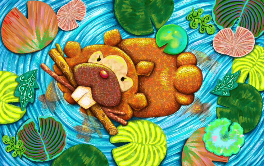 Safebooru - animal focus bidoof buck teeth closed mouth contest winner ...