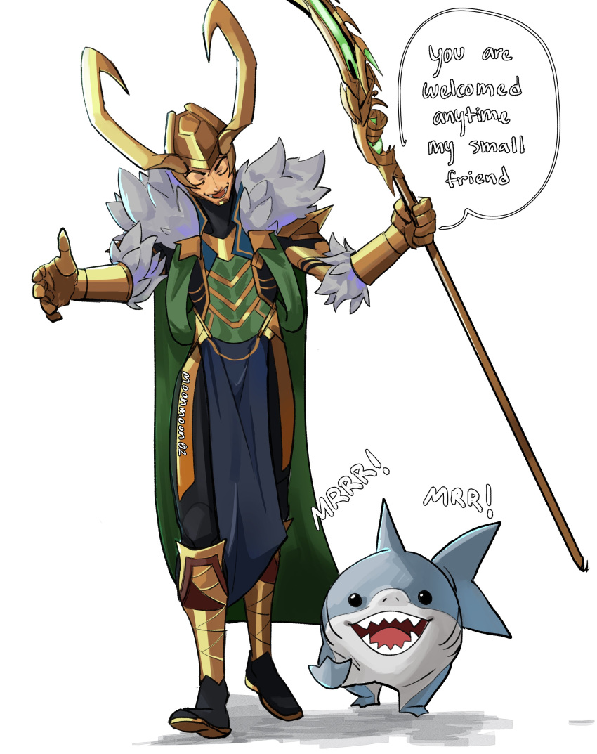 Safebooru - 1boy absurdres animal armor black footwear cape closed eyes ...