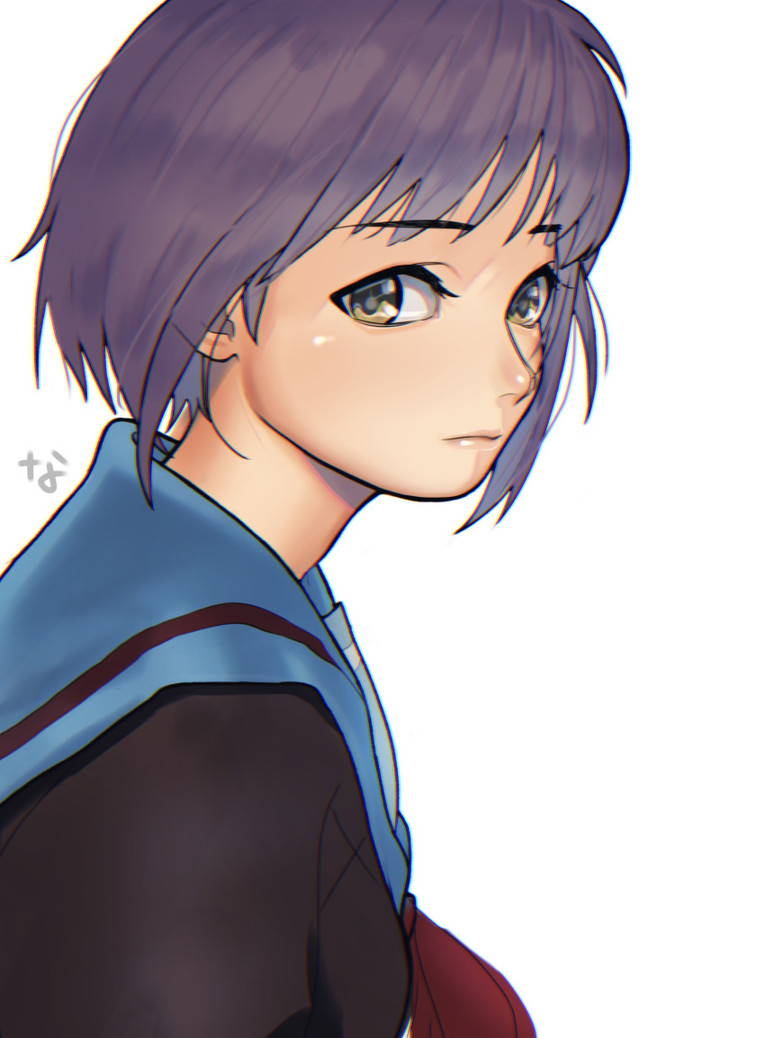 Safebooru - 1girl absurdres blue sailor collar commentary request expressionless grey hair ...