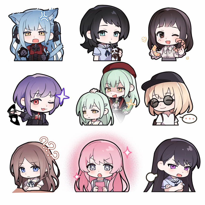 Safebooru - ... 6+girls :3 ? ?? amoris (bang dream!) anger vein animal ...