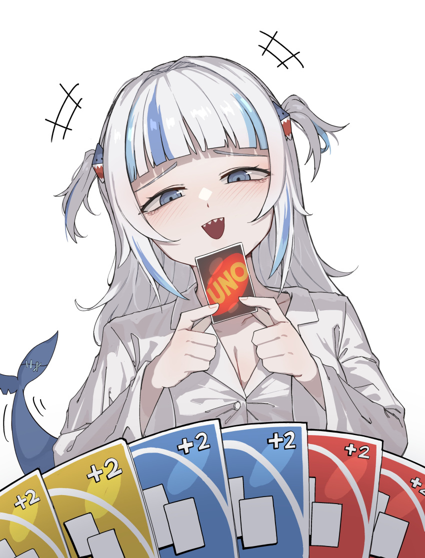 Safebooru - 1girl absurdres blue eyes blue hair card card game ...