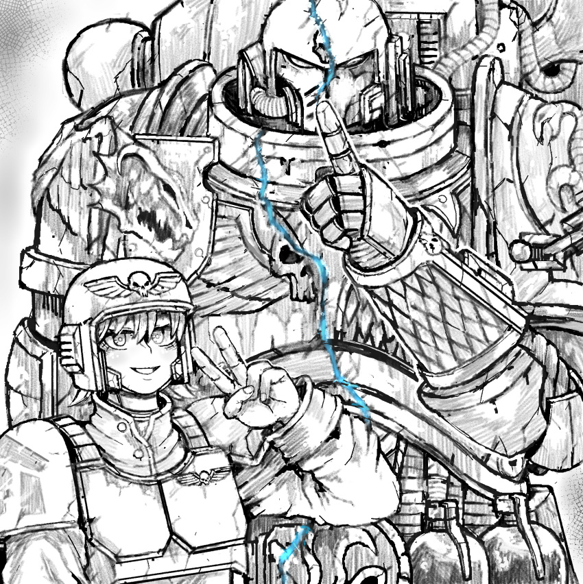 Safebooru - 1boy 1girl adeptus astartes alpha legion armor astra ...