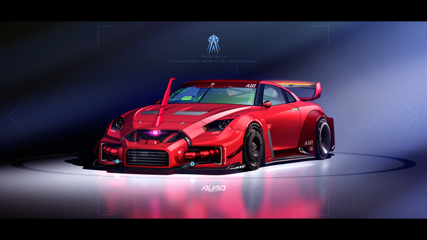 Safebooru - absurdres artist name car fusion glowing gundam highres ...