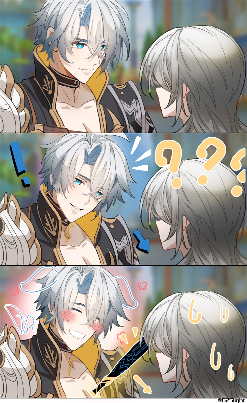 Safebooru - 1boy 1girl 625light absurdres animal ears armor baseball bat black shirt blue eyes ...