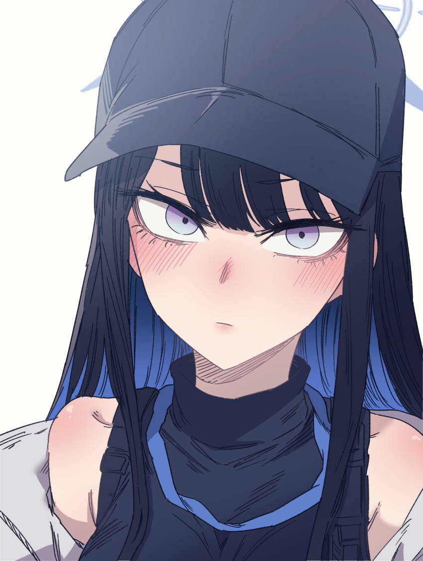 Safebooru - 1girl absurdres anygatsby baseball cap black hair black hat ...