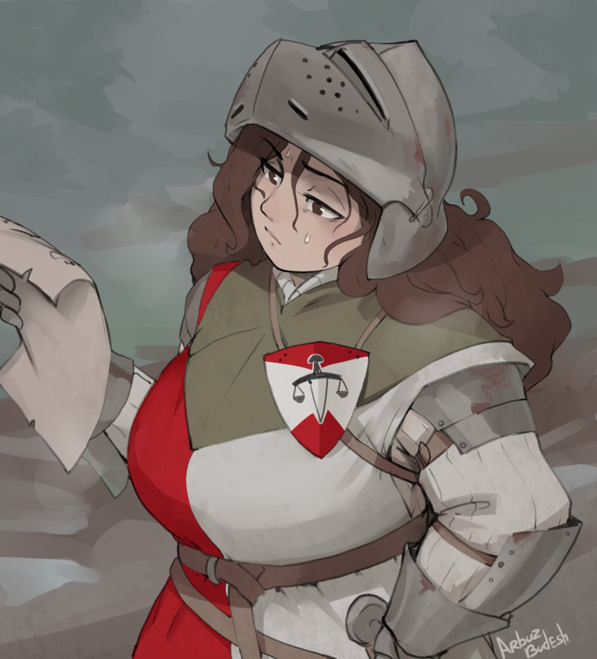 Safebooru - 1girl arbuz budesh artist name brown eyes brown hair ...