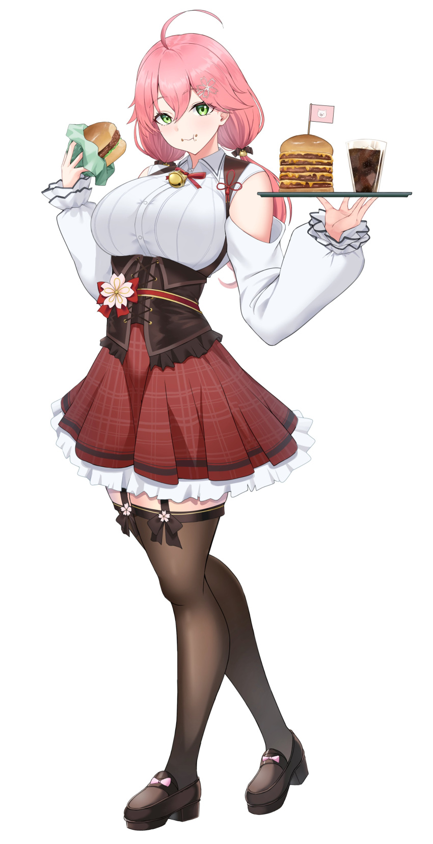 Safebooru - 1girl 35p (sakura miko) absurdres ahoge arisugawa ya bell ...