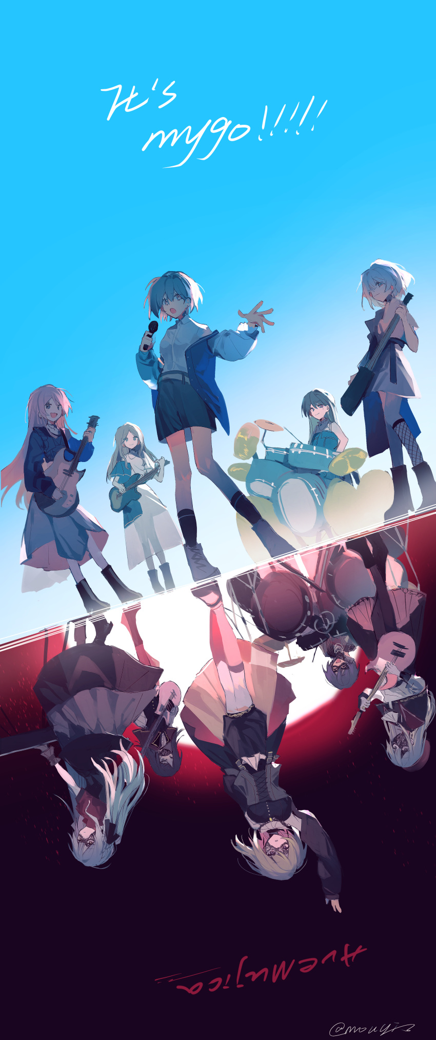 Safebooru - 6+girls absurdres amoris (bang dream!) arm up ave mujica (bang dream!) bang dream ...